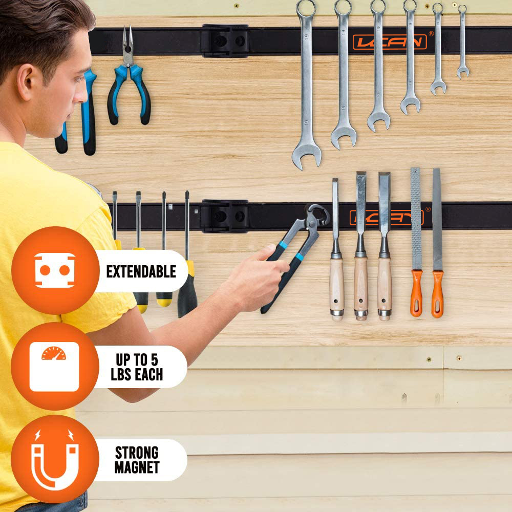Easy Assembly Heavy Duty Magnetic Tool Holder Space Saving Metal Tool ...